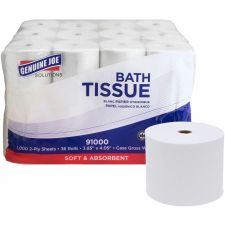 Genuine Joe Solutions Double Capacity Bath Tissue - 2 Ply - 1000 Sheets ...