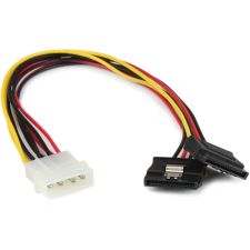 StarTech.com 12in LP4 to 2x Latching SATA Power Y Cable Splitter ...