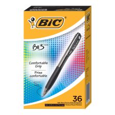 BIC BU3 Retractable Ballpoint Pens, Box Of 36, Medium Point, 1.0 mm ...