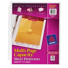 Avery Multi-Page Capacity Sheet Protectors, 8 1/2" x 11", Top Loading ...