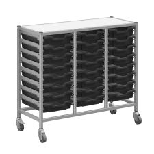 Dynamis Triple Cart Set 3 Silver (44) with 3" 2 Braked Casters ...