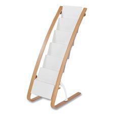 Alba Literature Floor Display Rack, 19.68 x 13.38 x 36.61, White ...