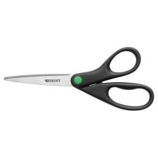 Westcott KleenEarth Scissors, 8" Long, 3.25" Cut Length, Straight Black ...