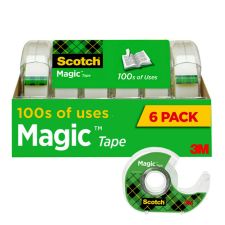 Scotch Magic Tape with Dispenser, Invisible, 3/4 in. x 650 in., 6 Tape ...