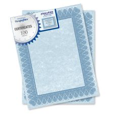 Traditional Blue Certificates, 8.5"x11", 100/PK | OfficeSupply.com