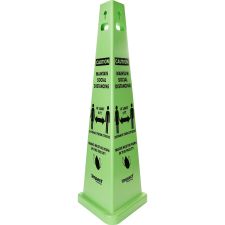Impact TriVu Social Distancing 3 Sided Safety Cone | OfficeSupply.com
