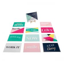 See Jane Work Desktop Easel With Motivational Cards, Multicolor ...