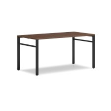HON Mod Table Desk | 60"W x 30"D | Black U-Legs | Sepia Walnut Laminate ...