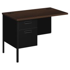 HON Metro Classic 42"W Desk Return, Mocha/Black | OfficeSupply.com