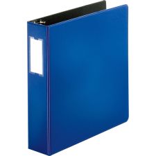 Business Source Slanted D-Ring Binders, 2" Ring, Blue | OfficeSupply.com