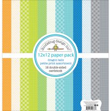 Doodlebug Petite Prints Double-Sided Cardstock 12"X12" 12/Pk ...