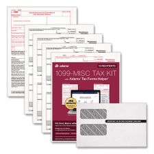 Adams 4-Part 1099-MISC Tax Form Kit with Envelopes and Tax Forms Helper ...