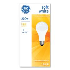 GE Incandescent Basic Bulb, A21, 200 W, Soft White | OfficeSupply.com
