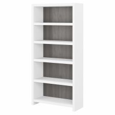 Office by kathy ireland Echo 5 Shelf Bookcase in Pure White and Modern ...