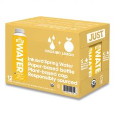 Just Water Infused Spring Water, Lemon, 16.9 oz Bottle, 12/Carton ...