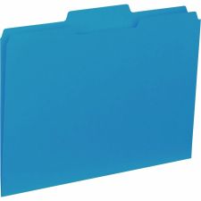 Business Source 1/3 Tab Cut Letter Top Tab File Folders - 8 1/2" x 11 ...