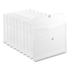 Universal Side Opening Poly Envelopes, 1" Expansion, Letter Size, Clear ...