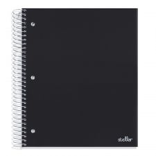 Stellar Poly Notebook, 8-1/2" x 10-1/2", 3 Subject, Wide Ruled, 150 ...
