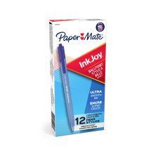 Paper Mate InkJoy 100 RT Pens, Medium Point, 1.0 mm, Translucent Blue ...