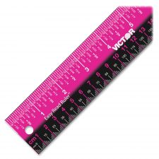 Victor Stainless Steel Dual Color Easy Read Ruler | OfficeSupply.com