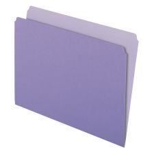 Pendaflex Straight-Cut Color File Folders, Letter Size, Lavender, Box ...