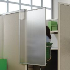 Quartet Workstation Privacy Screen, Transparent | OfficeSupply.com