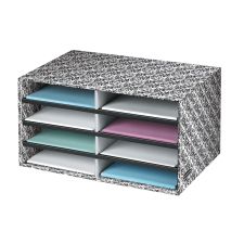 Bankers Box Literature Sorter, 10 1/4" x 19 1/2" x 12 3/8", White/Black ...