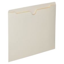 SKILCRAFT Manila Double-Ply Tab File Jackets, Letter Size Paper, 8 1/2 ...