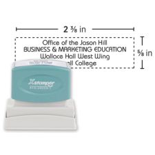 Custom ECO-GREEN Xstamper® Pre-Inked Stamp, N14, 66% Recycled Plastic ...