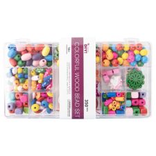 CousinDIY Colorful Wood Bead Set - NOTM703673 | OfficeSupply.com