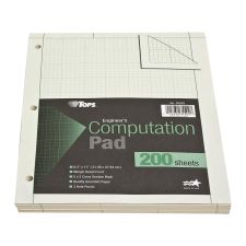 TOPS Engineer's Computation Pad, 8 1/2" x 11", 200 Sheets, Green ...