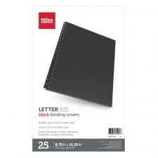 Binding Backs, 8 3/4" x 11 1/4", Black, Pack Of 25 | OfficeSupply.com