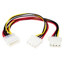StarTech.com LP4 to 2x LP4 Power Y Splitter Cable - Power cable - 4 pin ...