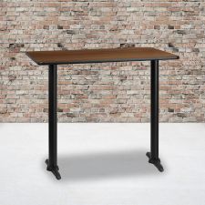 Stiles 30'' x 48'' Rectangular Walnut Laminate Table Top with 5'' x 22 ...
