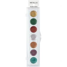 Metallic Rub-On Paint Palette - 7 Colors | OfficeSupply.com