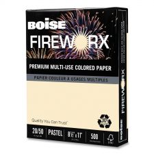 Boise FIREWORX Colored Paper, 24 lb, 8 1/2 x 11, Flashing Ivory, 500 ...