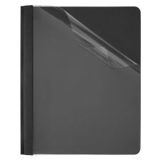 Clear-Front Report Covers With Linen Texture, Black, Pack Of 5 ...