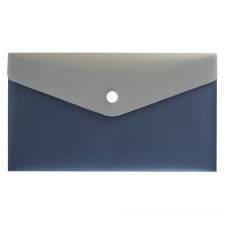 Poly Envelope, 2" Expansion, Check Size, Blue/Gray | OfficeSupply.com