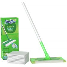 Swiffer Sweeper Dry + Wet Starter Kit, 46"H x 10"W x 8"D, Silver/Green ...
