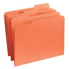 Smead 1/3-Cut 2-Ply Color File Folders, Letter Size, Orange, Box Of 100 ...