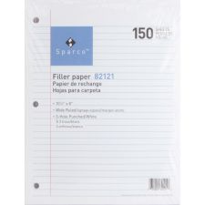 Sparco Standard White 3HP Filler Paper - 150 Sheets - Wide Ruled ...