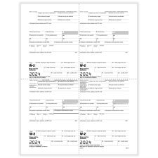 ComplyRight W-2 Tax Forms, 2-Up (M-Style Alternate), Employee's Copies ...