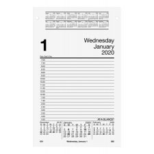 AT-A-GLANCE Daily Pad-Style Desk Calendar Refill, 8" x 5", Black/White ...