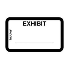 Tabbies Color-coded Legal Exhibit Labels, 58092, 1 5/8"W x 1"L, White ...