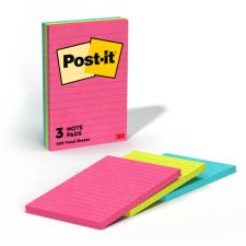 Post-it Notes, 3 Pads, 4 in x 6 in, Clean Removal, School Supplies and ...