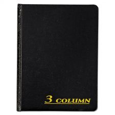 Adams Account Book, 3 Column, Black Cover, 80 Pages, 7 x 9 1/4 ...