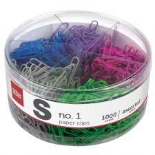Paper Clips, Tub Of 1000, No. 1, Assorted Colors | OfficeSupply.com