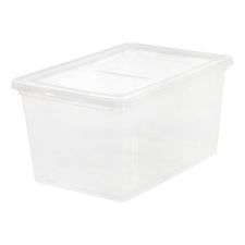 Brand Storage Box With Snap-On Lids, 58-Quart, 12 1/8"H x 16 1/4"W x 24 ...