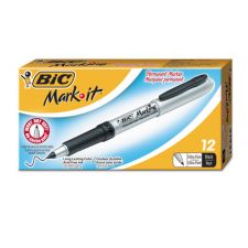 BIC Grip Ultra-Fine-Point Permanent Markers, Black, Pack Of 12 ...
