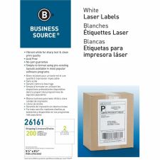 Business Source Shipping Labels - 5 1/2"x 8 1/2" - Permanent Adhesive ...